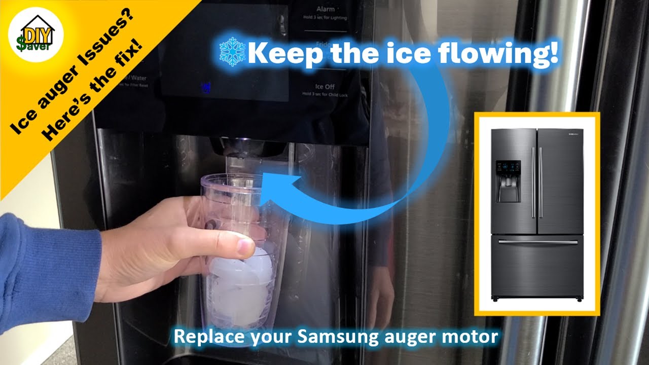 How to Replace a Samsung Ice Maker Auger Motor - YouTube