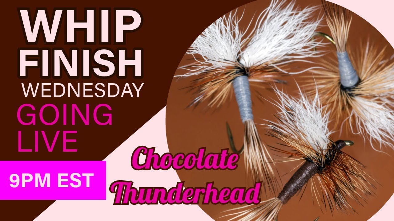 How to tie the Chocolate Thunderhead -- Live Fly Tying on Whip Finish ...