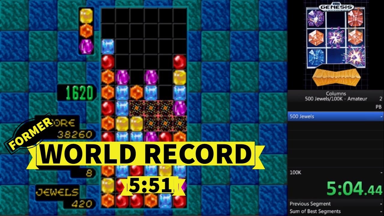 *Former WR* Columns SPEEDRUN - 500 Jewels/Amateur - 5:51 - YouTube