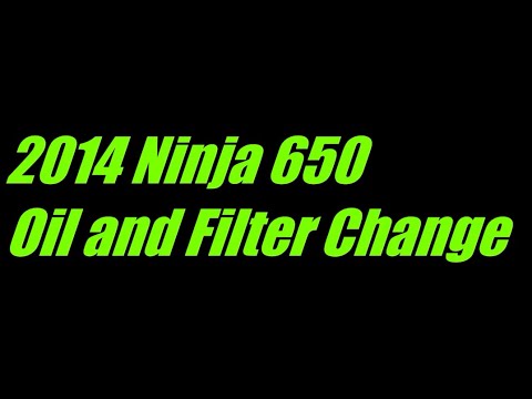 How to 2014 Ninja 650 Engine Oil and Filter Change - YouTube