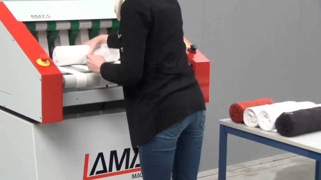 RM7 S Towel Roller Lamac Machinery - YouTube