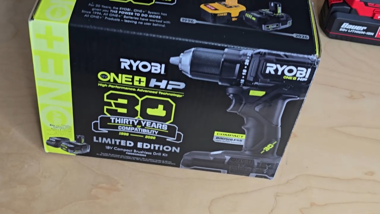 Ryobi Unboxing 30 Year anniversary drill - YouTube
