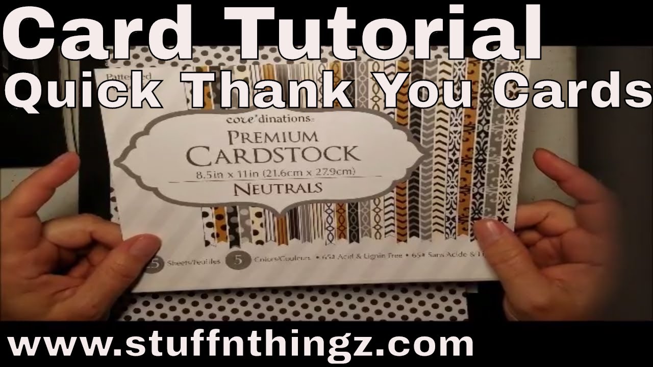 Tutorial - Quick Thank You Cards - YouTube