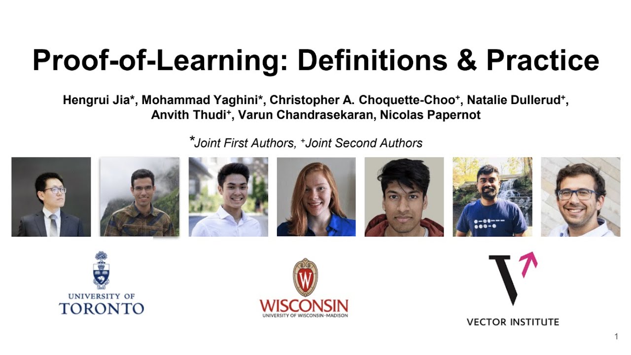 Proof-of-Learning: Definitions and Practice - YouTube