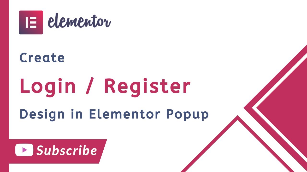 How To Create A Login And Signup Form Using Elementor Popup Builder Youtube