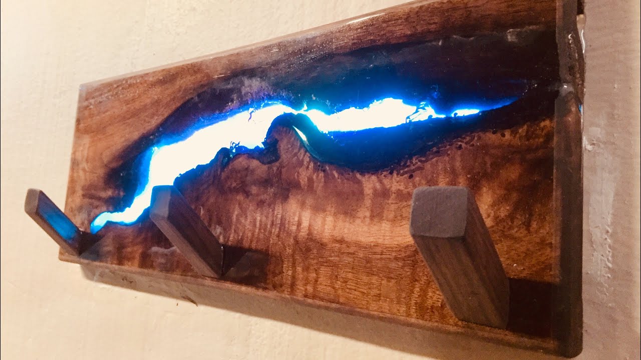 Making an Epoxy LED Coat Rack! - YouTube