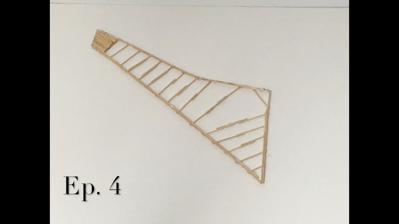 How I made a Model Airplane of Toothpicks: Ep. 4 - Wings! - YouTube