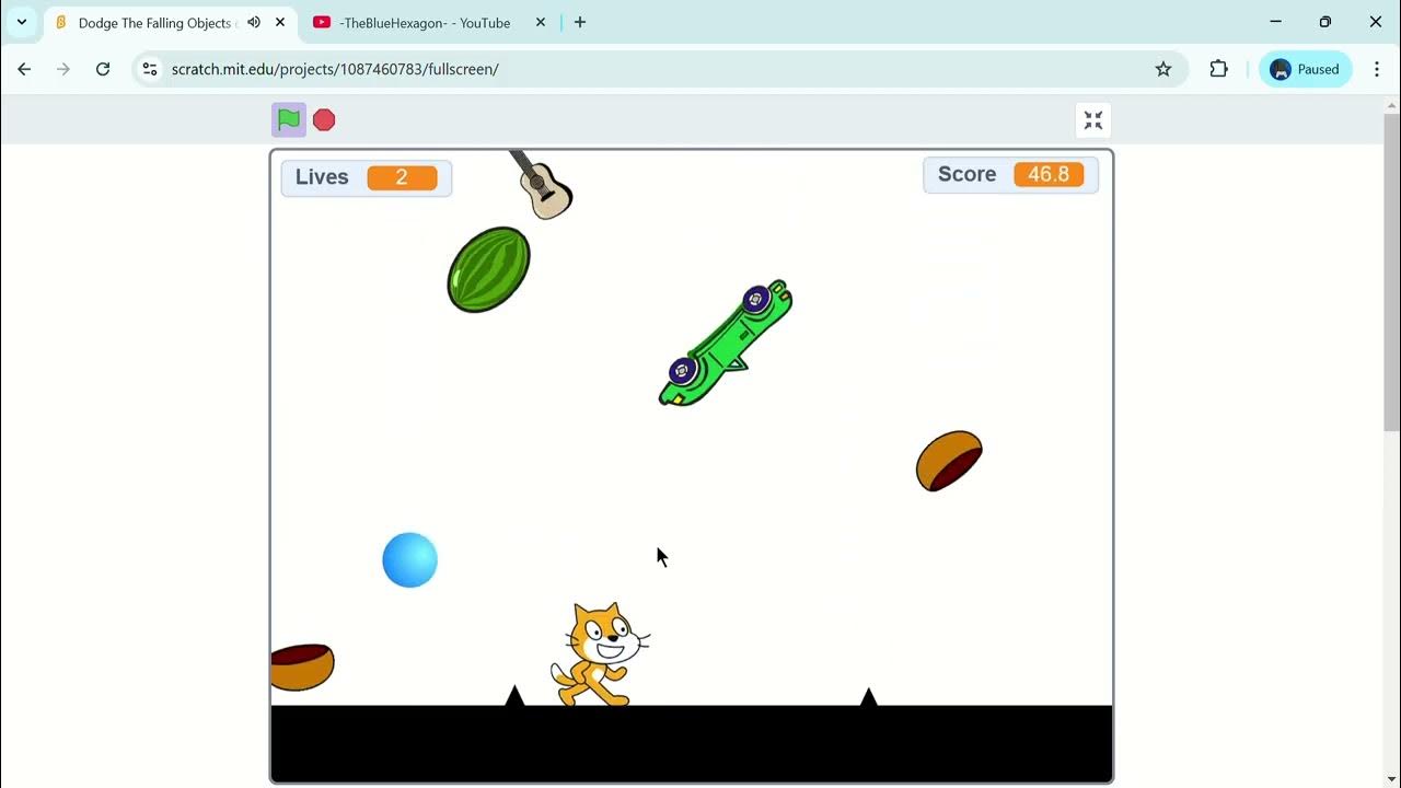 Dodge The Falling Objects - By: Me (Hexain) - Scratch showcase - YouTube