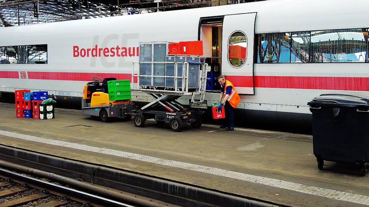 DB ICE--How to provide food for the ICE Train？ - YouTube
