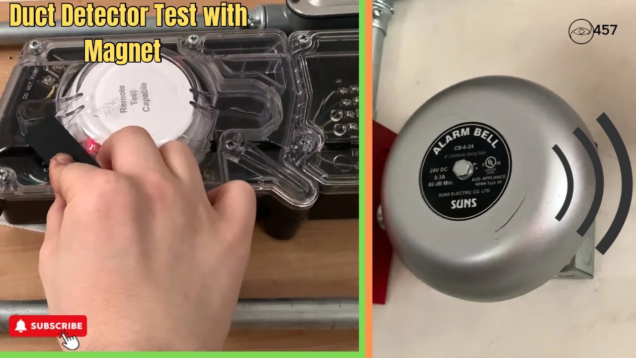 Duct Detector Fire Alarm Supervisory System Test 3 - YouTube