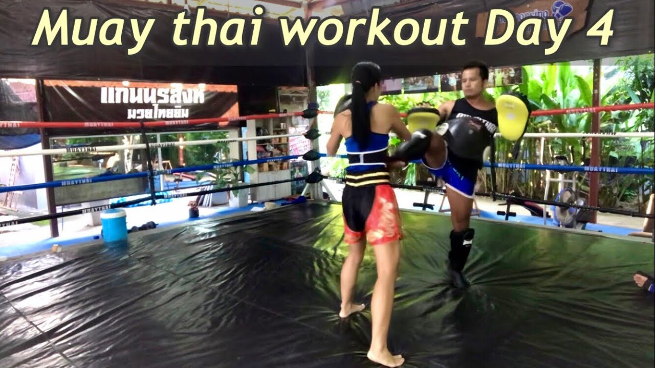 Muay thai workout day 4 - YouTube