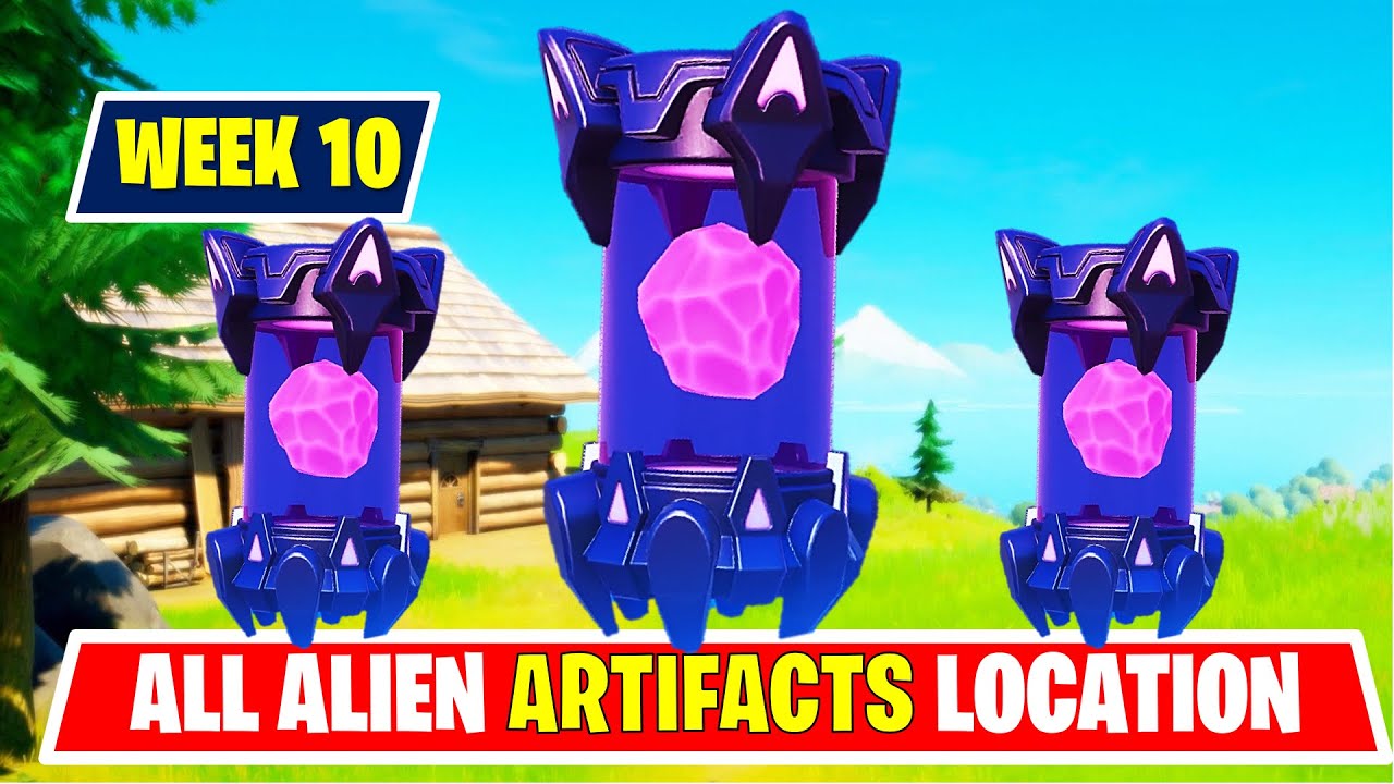Fortnite All Week 10 Alien Artifact locations - How to Unlock Kymera ...