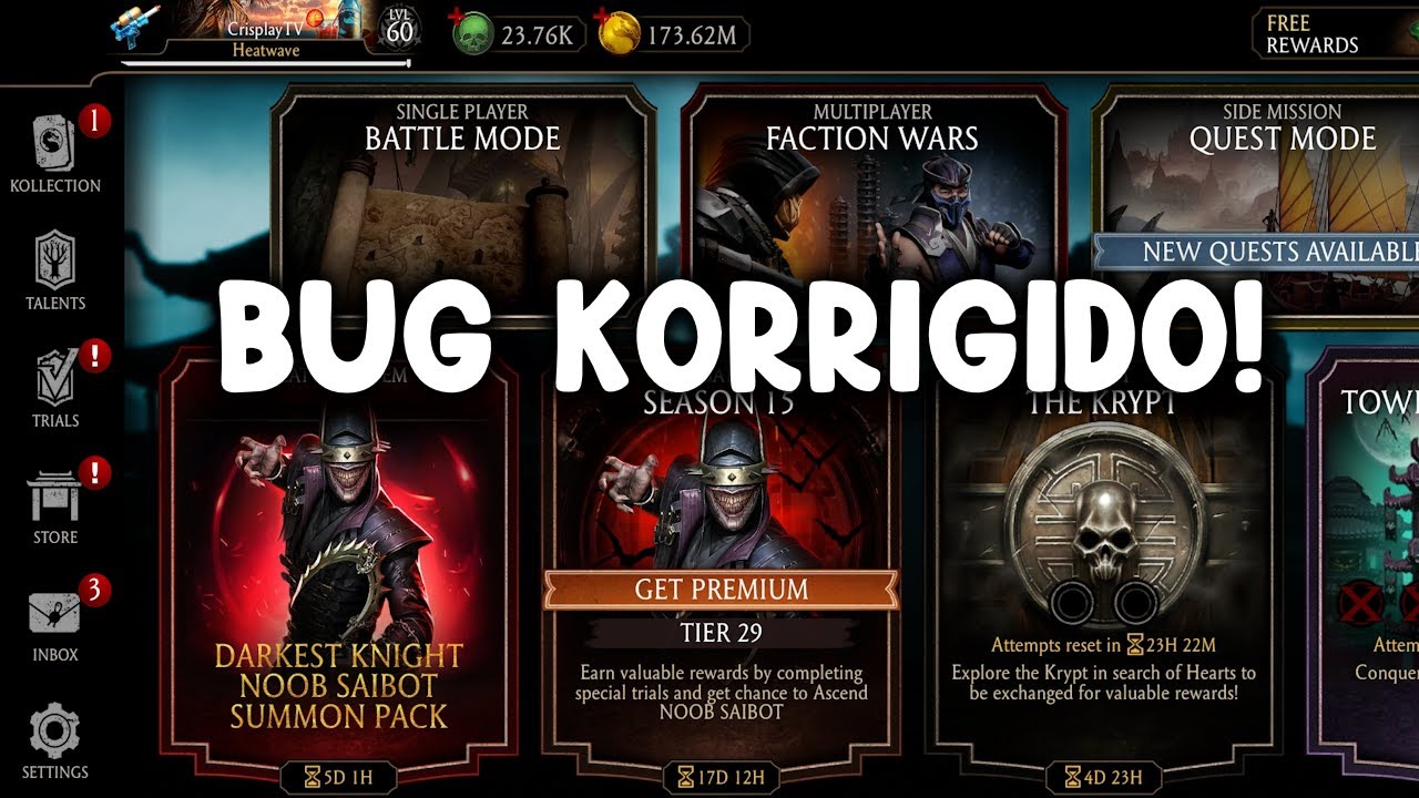 MK Mobile Atualização 6.0.1| Bug de Login foi Korrigido | Contas foram ...