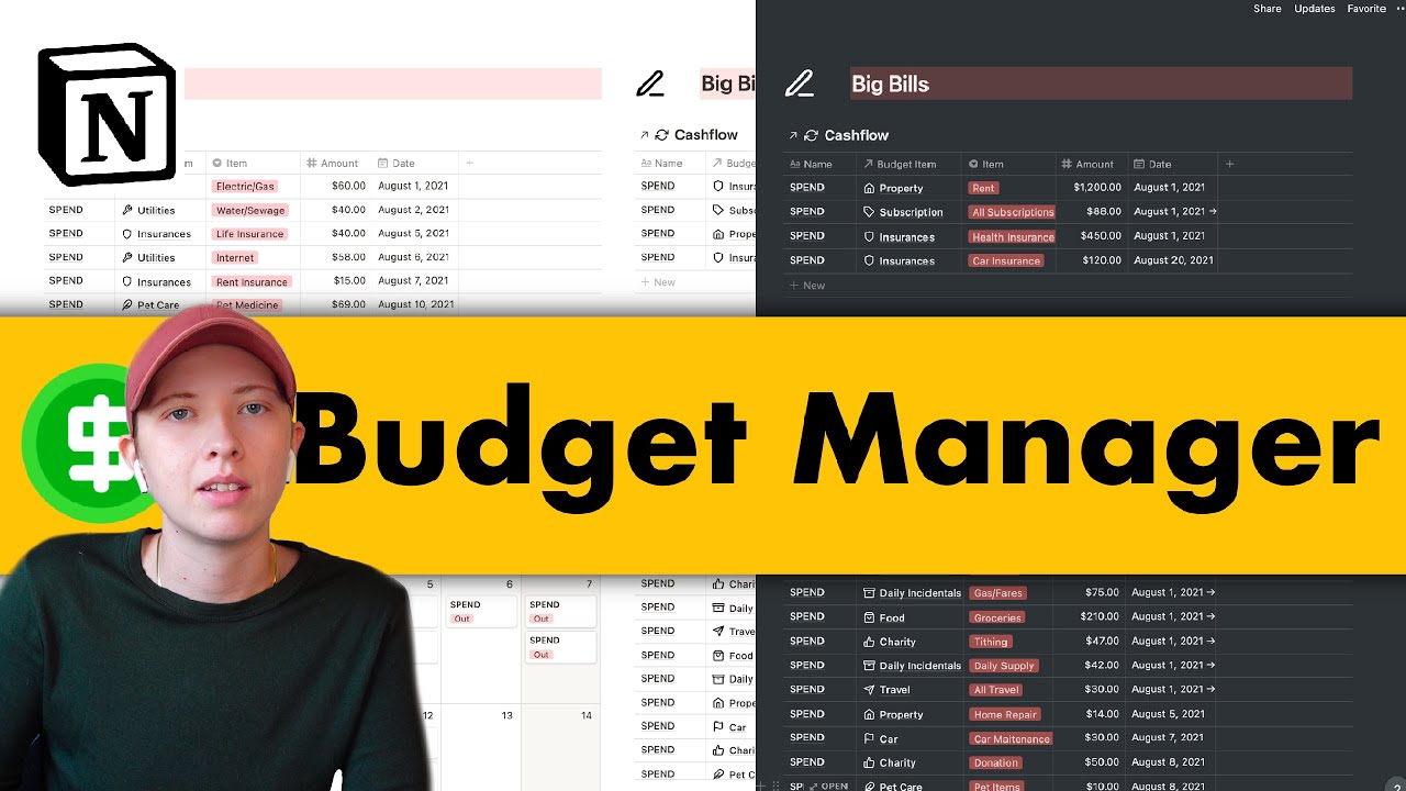 Notion for Finance: A Monthly Cashflow Manager w/ Budget Tracker - YouTube