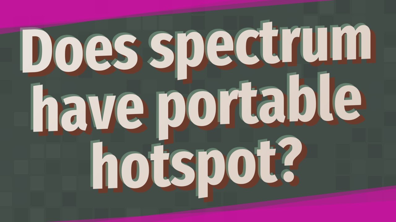 Does spectrum have portable hotspot? - YouTube