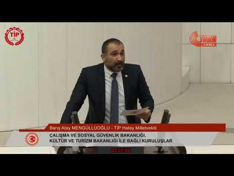 Barış Atay'ın Kültür ve Turizm ile Çalışma Bakanlıkları bütçesi hk. TBMM Genel Kurulu konuşması
