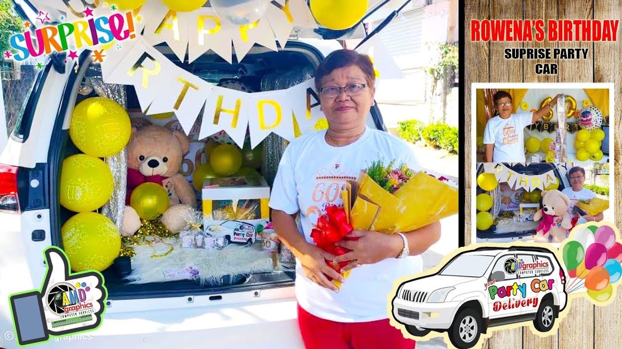 SURPRISE BIRTHDAY CAR DELIVERY TO NANAY ROWENA | BY AMD GRAPHICS - YouTube