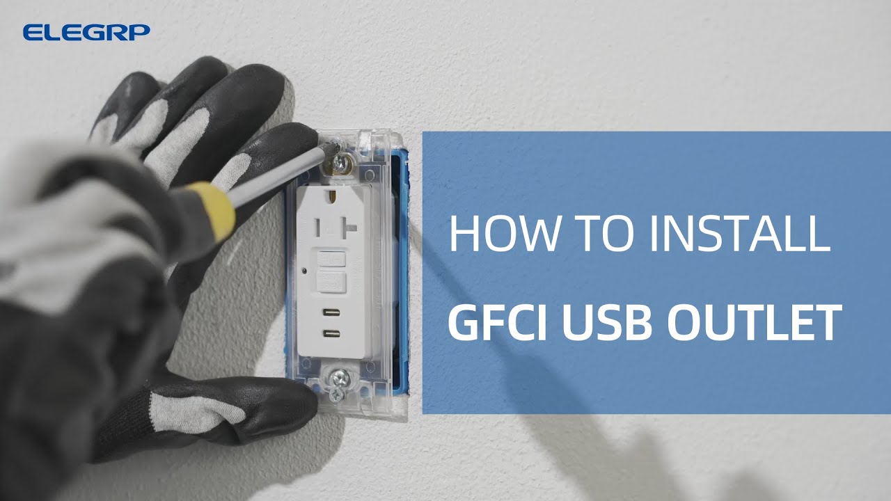 How to install ELEGRP GFCI USB outlet (LGR23)? - YouTube