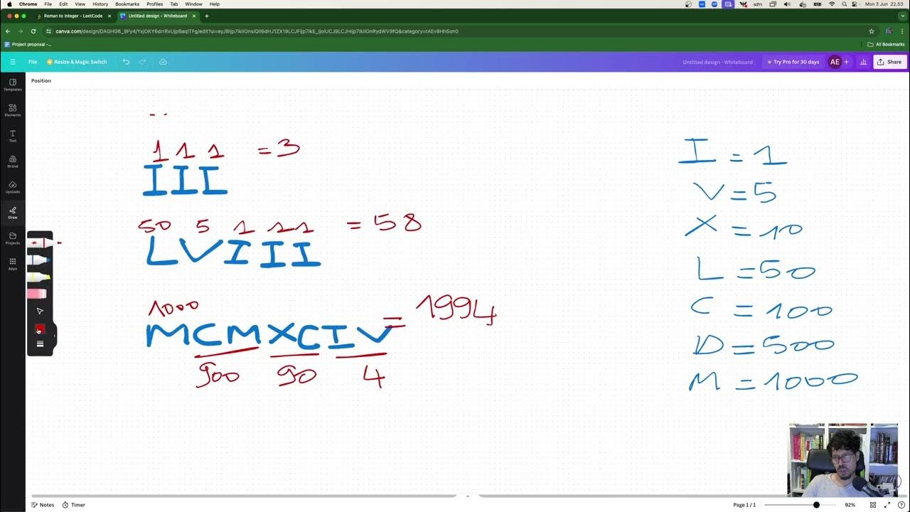 [Roman to Integer] b darija, شرح مفصل بالداريجة المغربية #database #leetcode🇲🇦 - YouTube