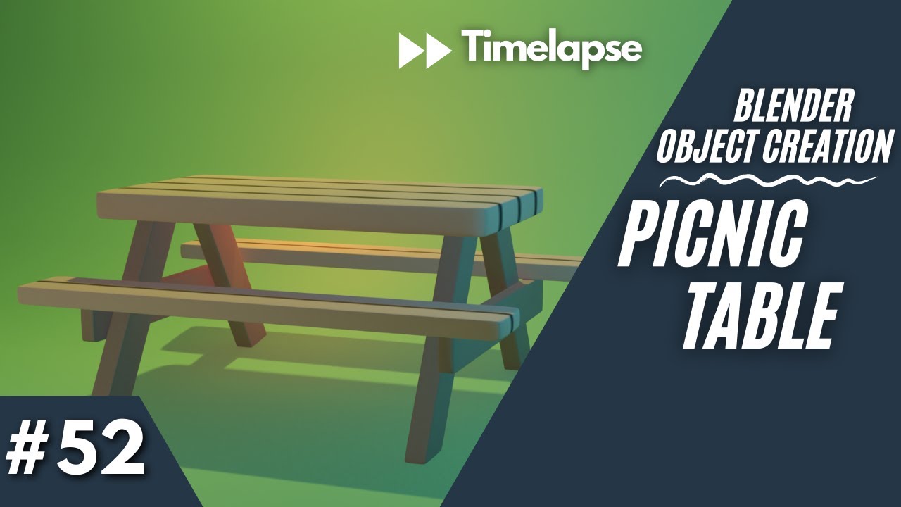 Modeling a Picnic Table | Blender 2.92 [Timelapse] - YouTube