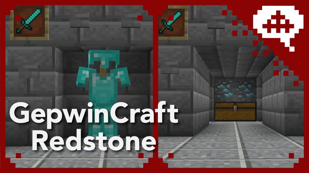 Minecraft Armor Stand Hidden Door : Gepwin's Redstone Tutorials - YouTube