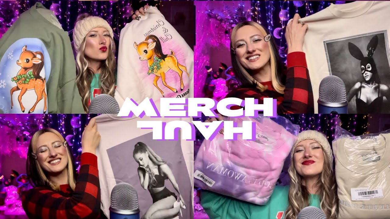 ASMR ♡ | Showing You My Ariana Grande Merch Collection 🤍🥂☁️🌙🪐 (part 2 ...