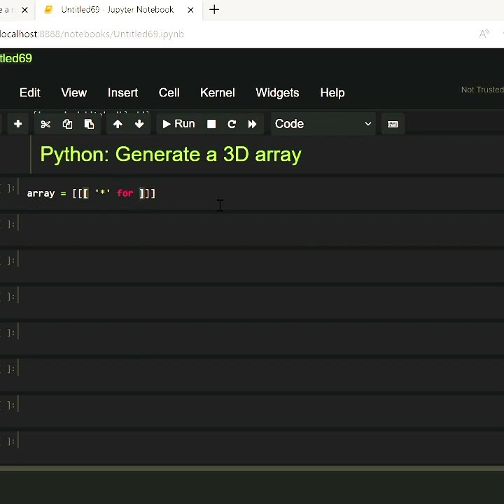 #python generate a 3d array - YouTube