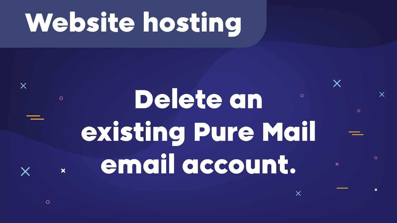 How to delete an existing Pure Mail email account. - YouTube