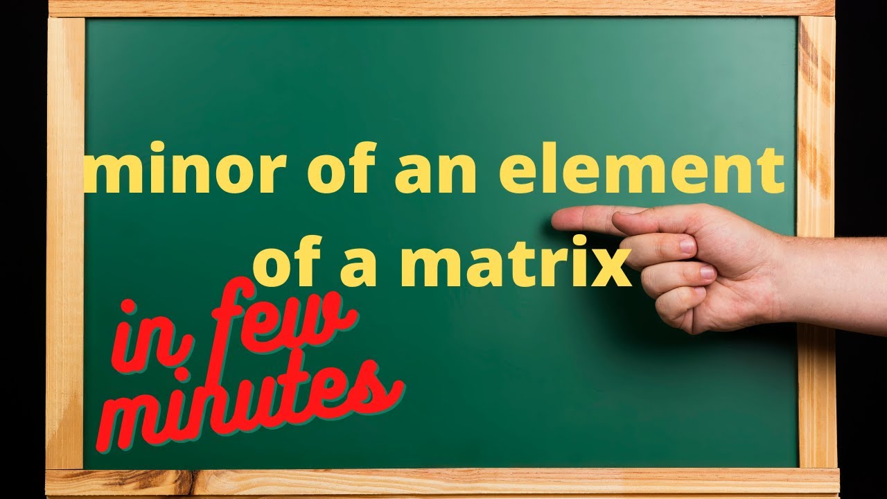 minor of an element of a matrix/Class 12 CBSE/complete math tutorial ...