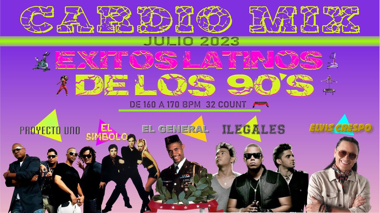 Baila y Canta Exitos Latinos de los 90s 💃 Cardio MIx Julio 2023 Demo ...