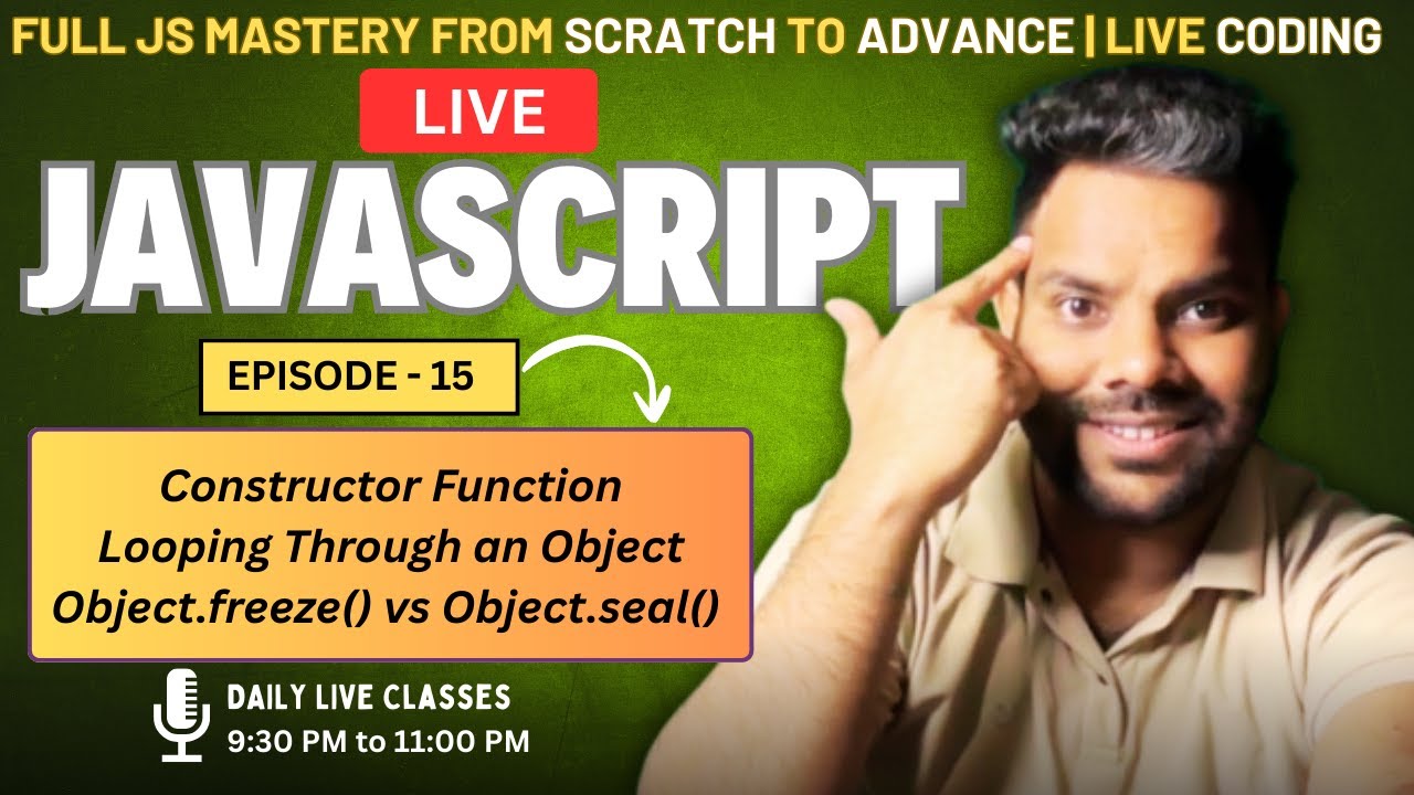 JavaScript Deep Dive Episode 15 – Intro to Objects in JavaScript | Keys, Values, Methods, Memory ...