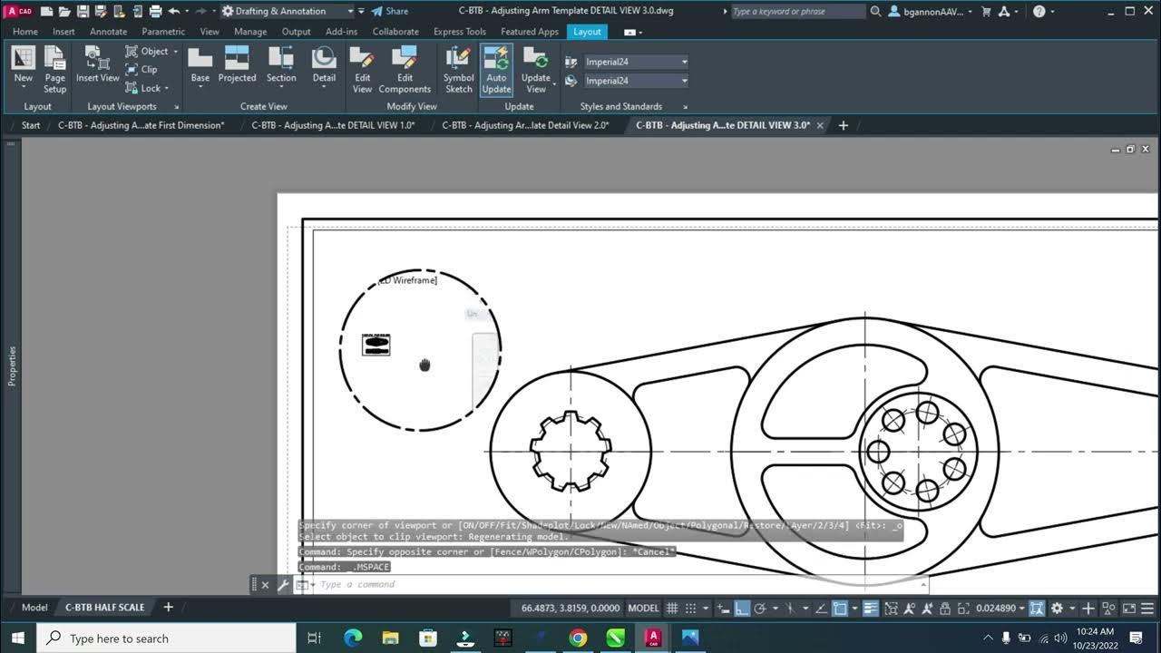 How To Create A Detail View In Autocad Youtube