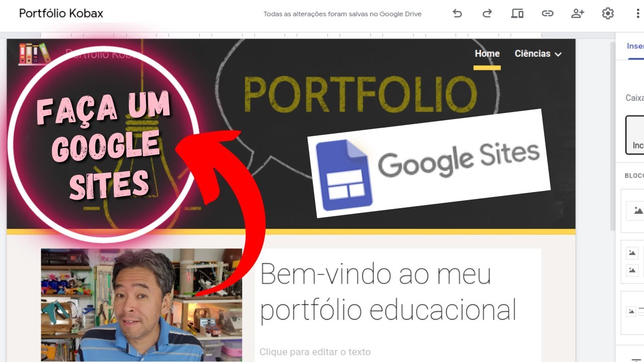 Como criar um portfolio com Google Sites - YouTube