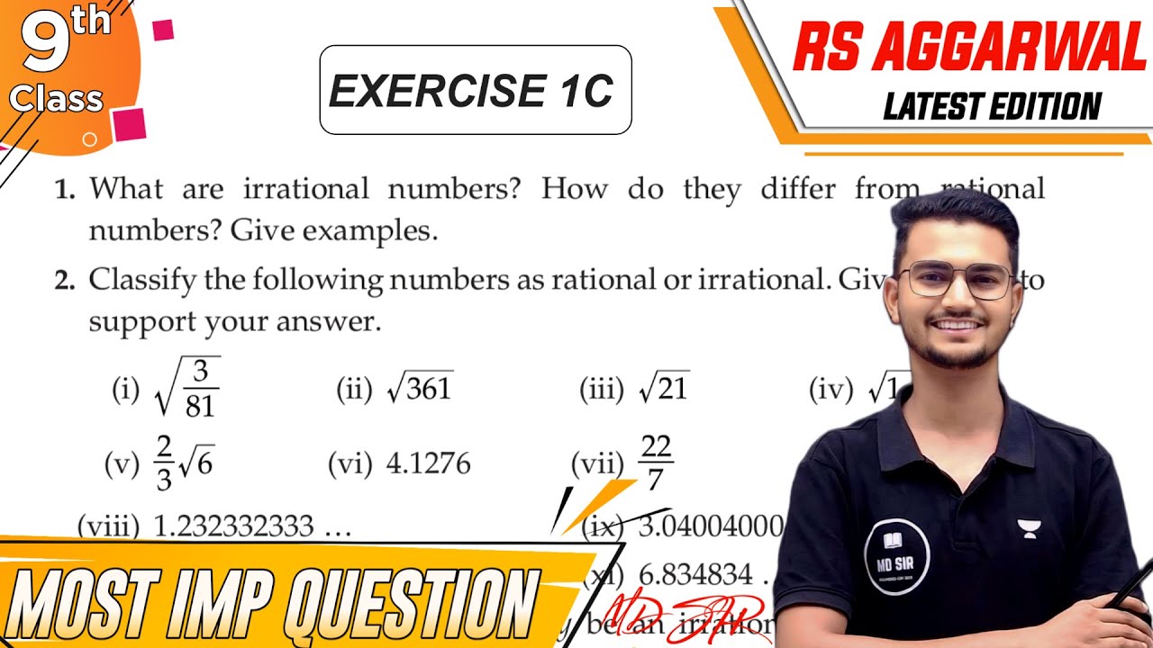 Rs Aggarwal Class 9 Exercise 1C | Chapter 1 Number System | Md Sir ...