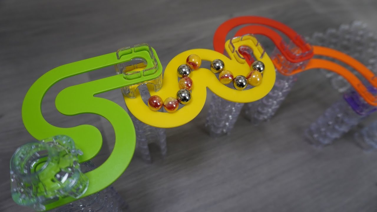 MARBLE RUN TRESTLE TRACK BALLS RUN! - YouTube