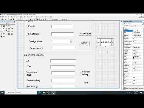 VB program to record employee details(part3 table creation and ...