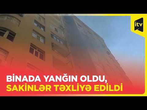 Xırdalanda yaşayış binasında yanğın olub, sakinlər təxliyə edilib