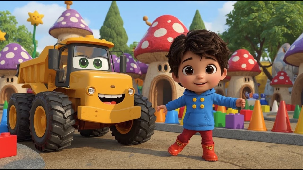Rumble Rumble Goes the Digger | Construction Truck Song for Kids | Big ...
