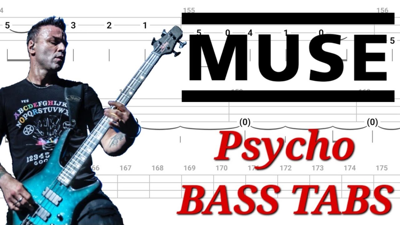 Muse - Psycho | Play Along BASS TABS | Tutorial | Lesson - YouTube