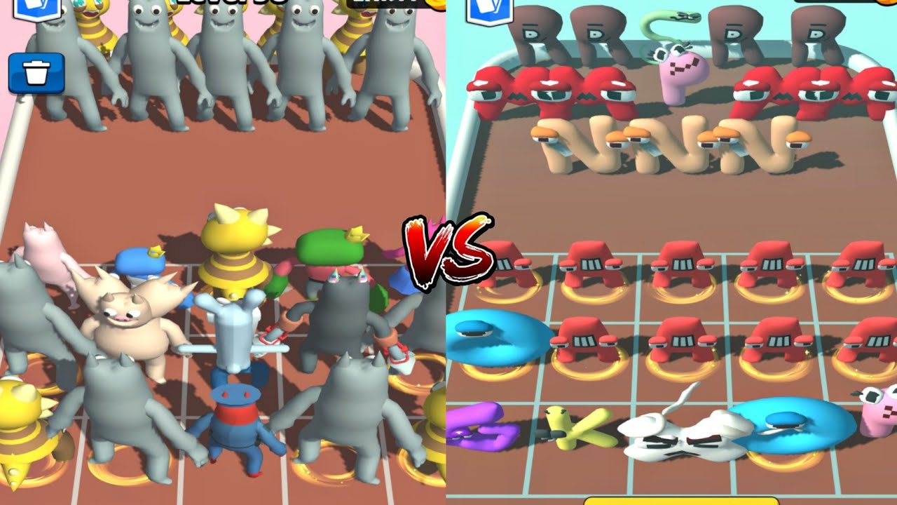 Merge Monster 'scary garten' vs Merge 'alphabet lore' run | merge ...