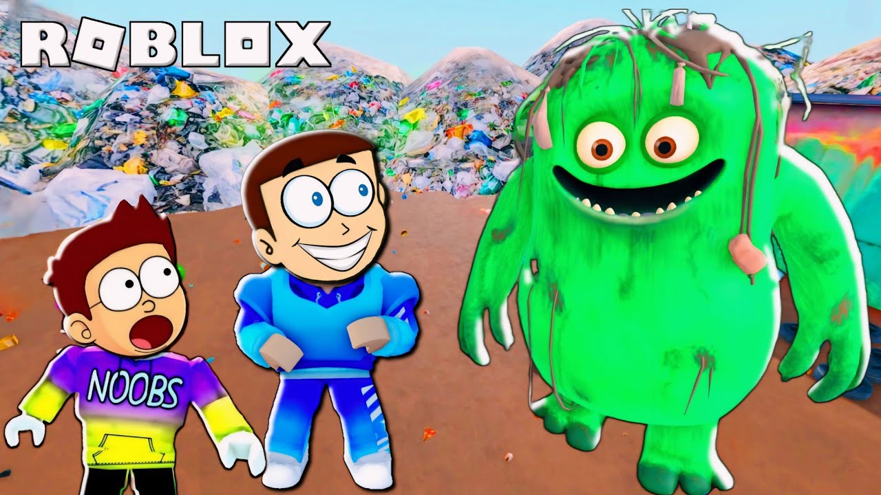 Roblox Trash Monster Mongo Obby | Shiva and Kanzo Gameplay - YouTube