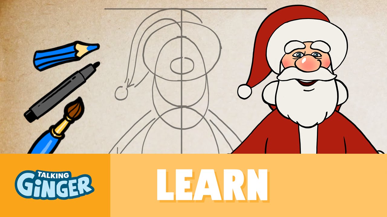 Let’s Draw Santa - Talking Ginger’s Scribblemania - YouTube