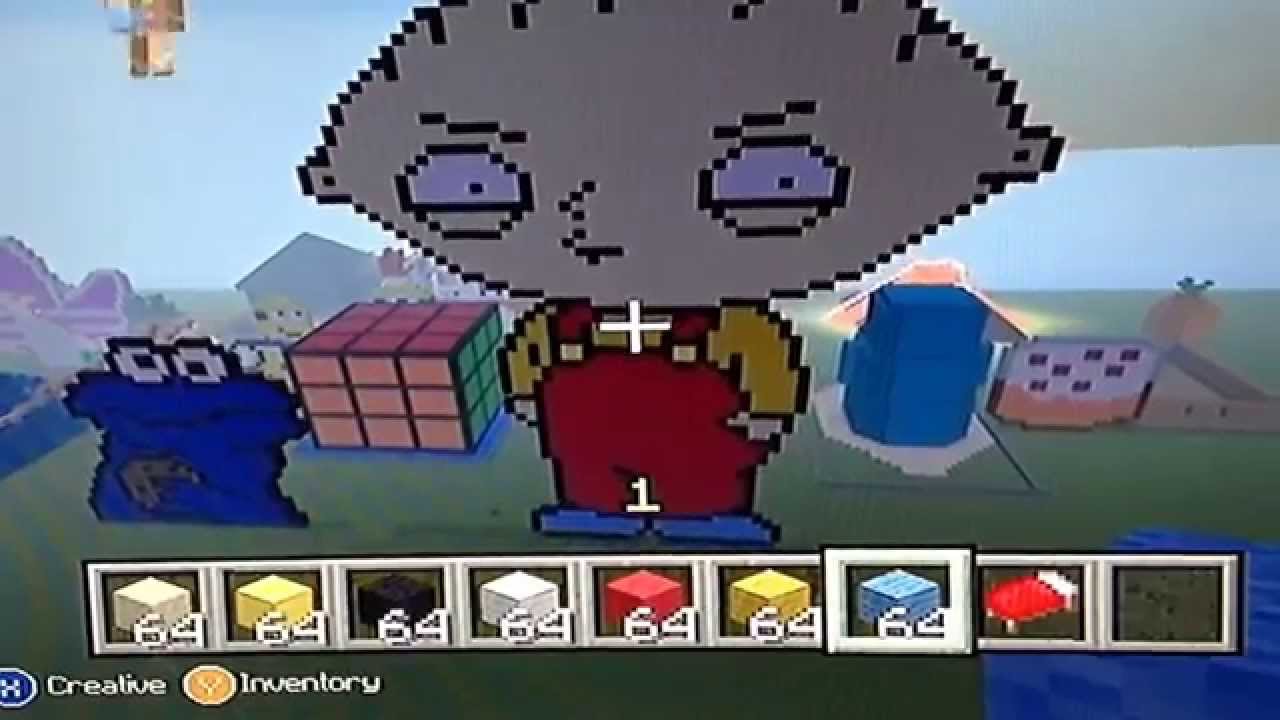 Stewie from family guy pixel art - YouTube