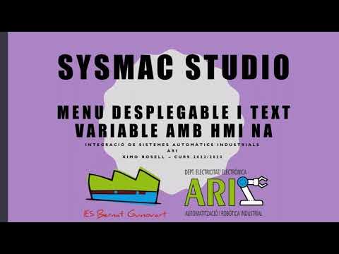 SYSMAC STUDIO. OMRON. Menu desplegable i textos variables amb HMI NA. - YouTube