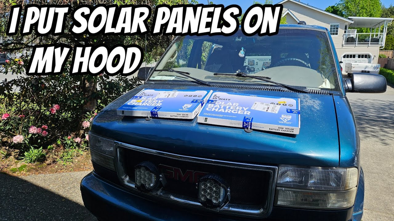 Upgrading My Vans Budget Solar Set Up - Portable Hood Mounted Panels ...