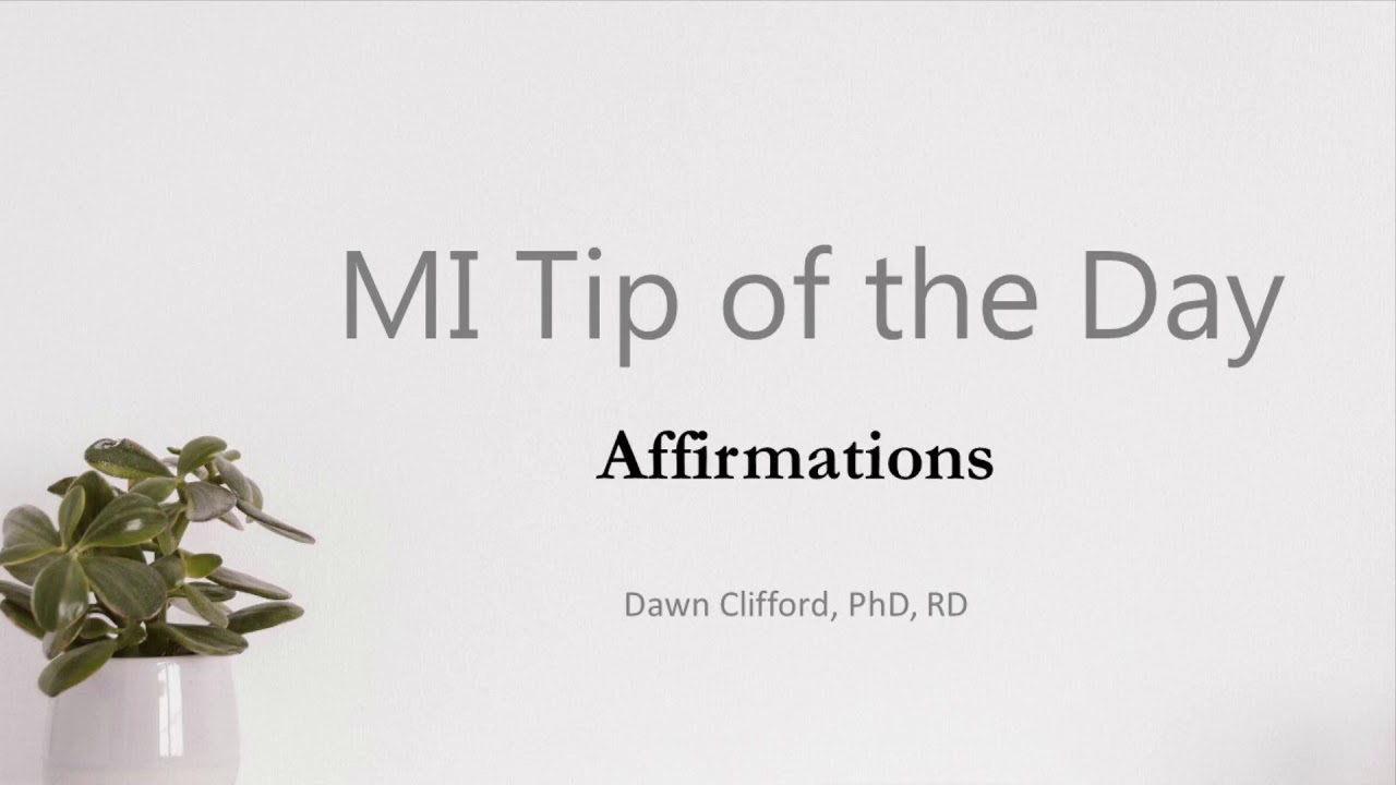 MI Tip of the Day: Affirmations - YouTube