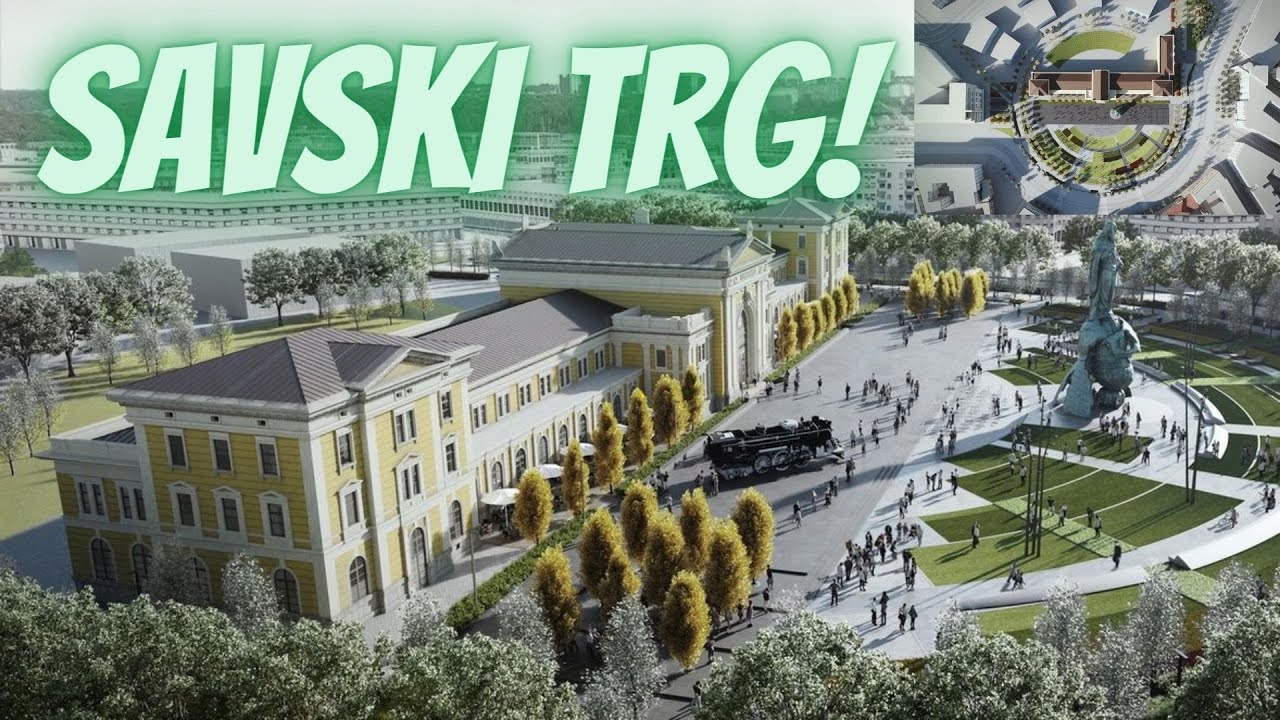 Savski Trg - Video snimak, Spomenik Stefanu Nemanji, Beograd na vodi ...