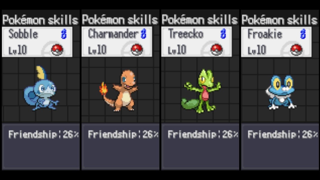 All Starter Pokemon Locations - Pokemon Rowe v1.9.0.1 - YouTube