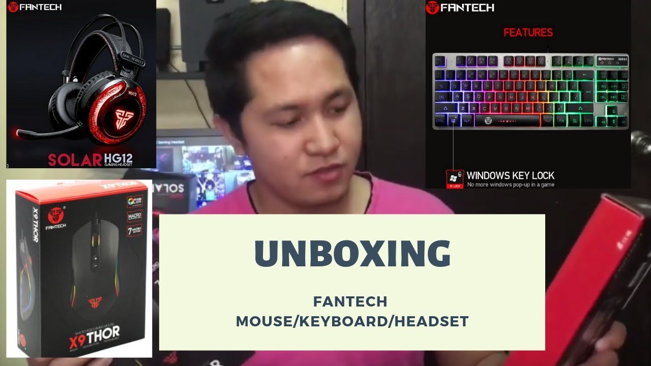 UNBOXING~FANTECH k611 KEYBOARD | FANTECH HG12 HEADSET | FANTECH X9 ...