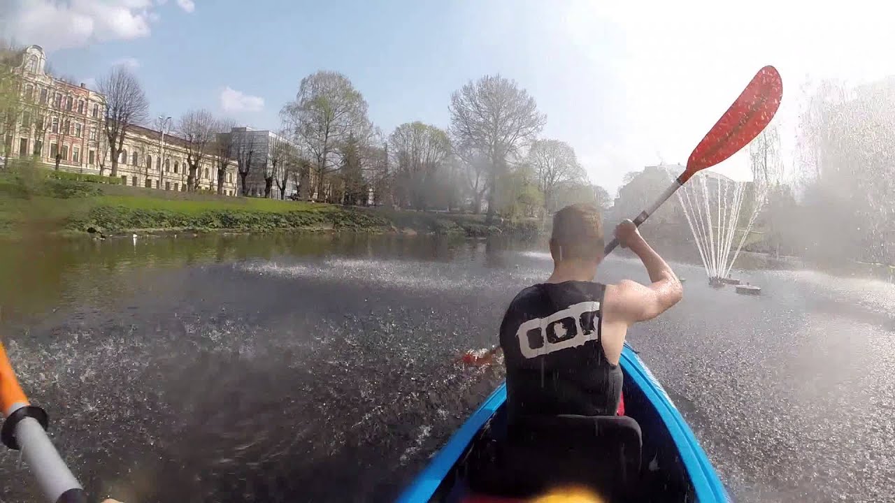 Kayaking in Riga - YouTube